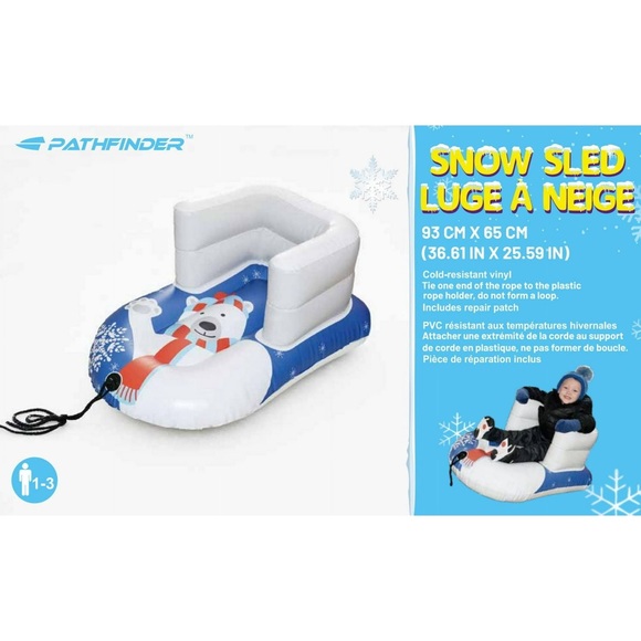 pathfinder | Toys | Pathfinder Polar Bear Inflatable Snow Sled For ...